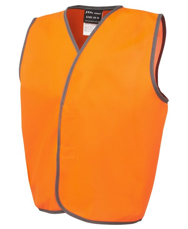 6HVSU JB’s Kid’s Hi Visibility Day Vest orange | The Workwear Spot